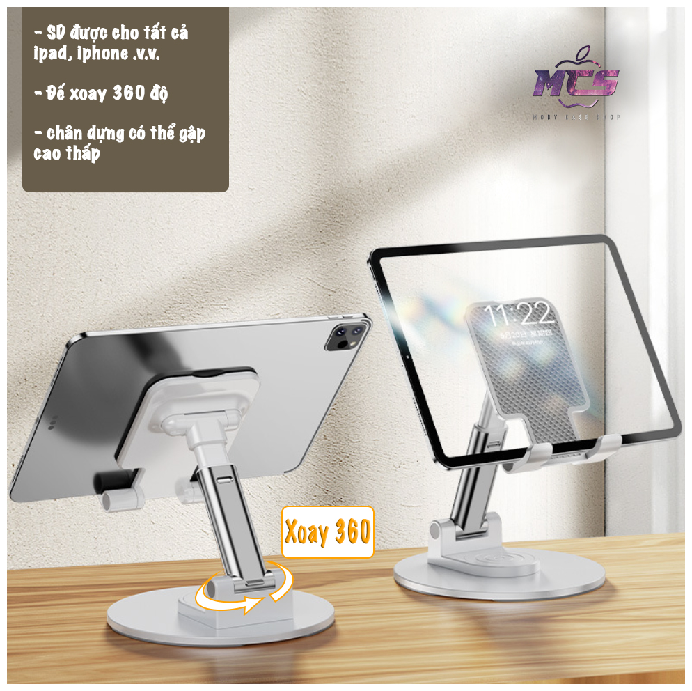 Giá kê điện thoại – máy tính bảng xoay 360 độ – casemoby