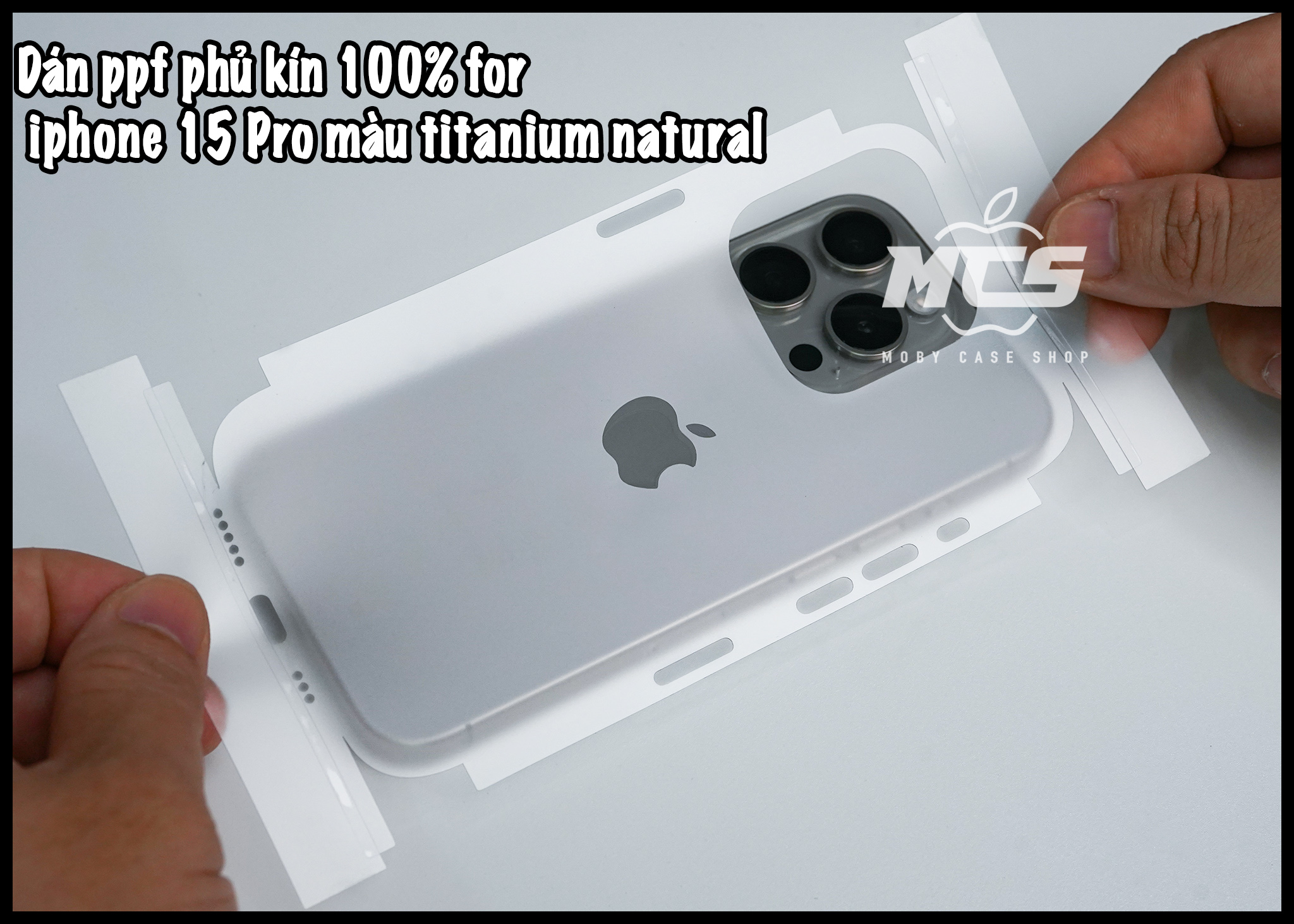 Dán ppf full body Mờ + Logo bóng for Iphone 16 – casemoby
